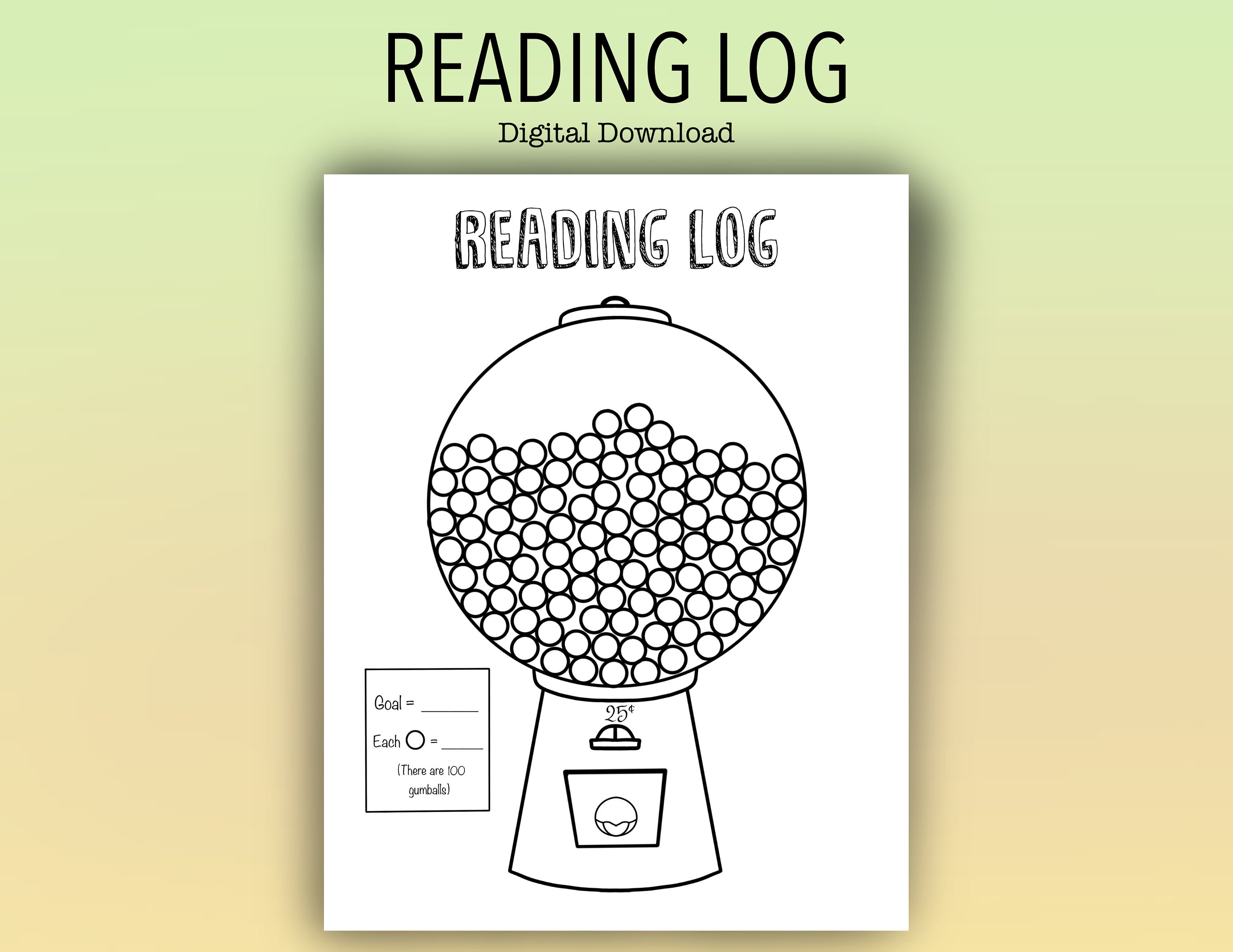 Printable Reading List / Book Log / Minutes Read / Chart - Etsy