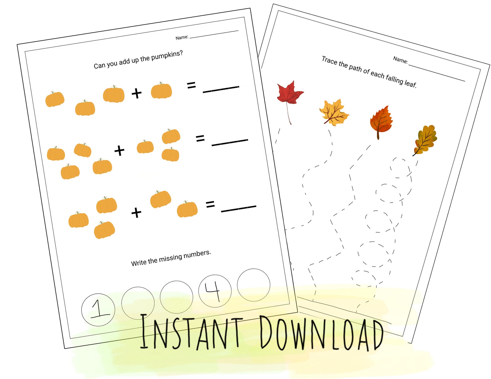 Printable Thanksgiving Activity Pages/ Kids / Set of 4 Fall Worksheets ...