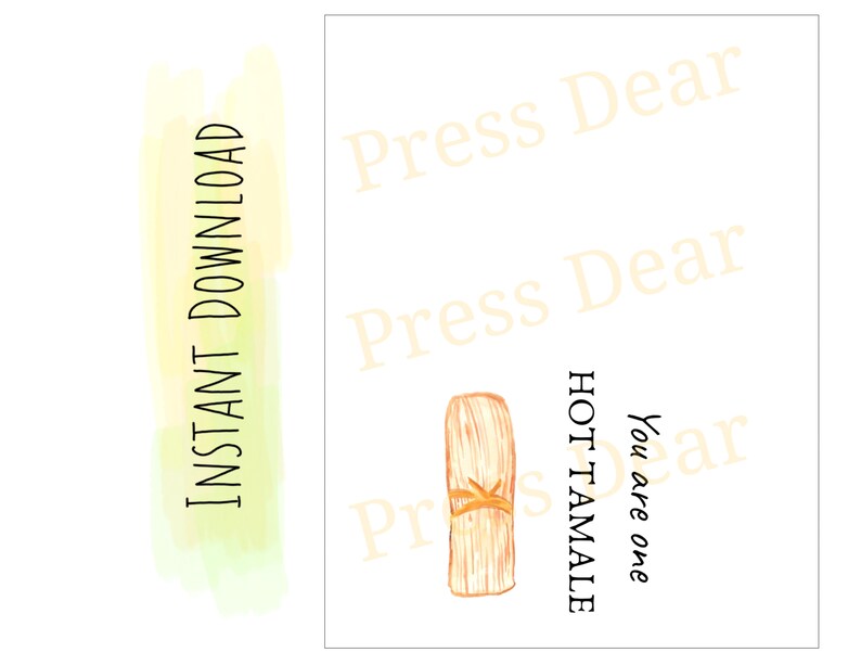 Printable Anniversary Card / Birhday / Hot Tamale / Instant Download - Etsy