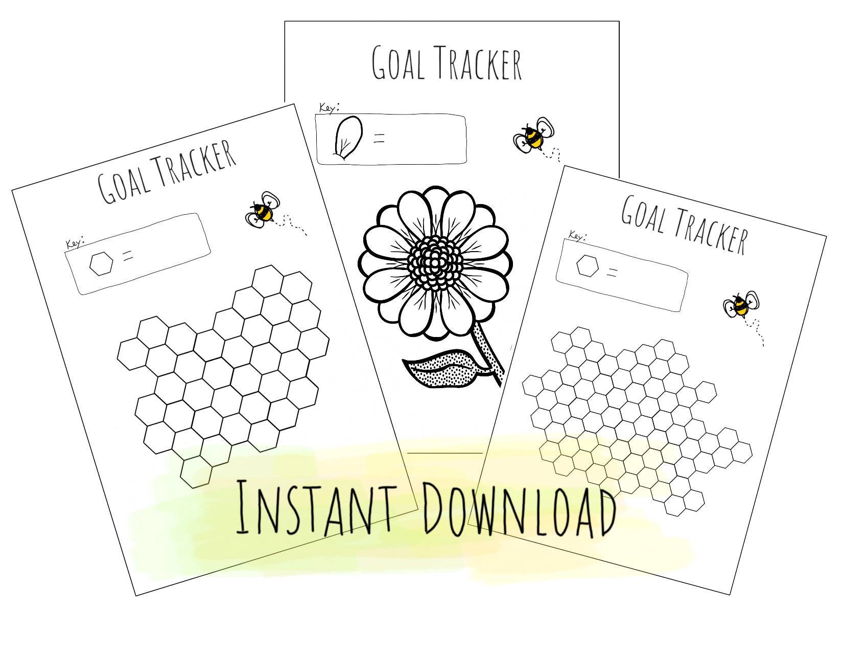 Printable Honeycomb Goal Tracker Bundle/ Progress Tracker / - Etsy