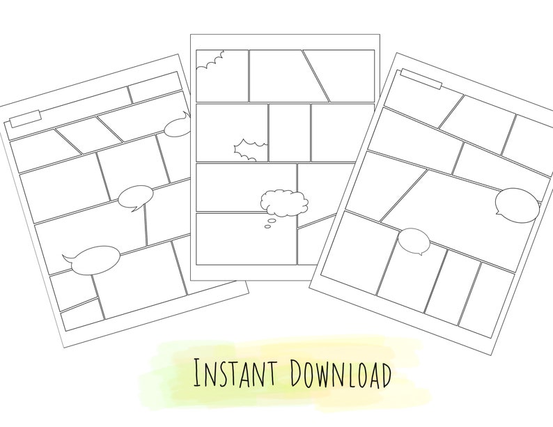 Printable Comic Book Templates / 6 Sheets / Instant Download - Etsy