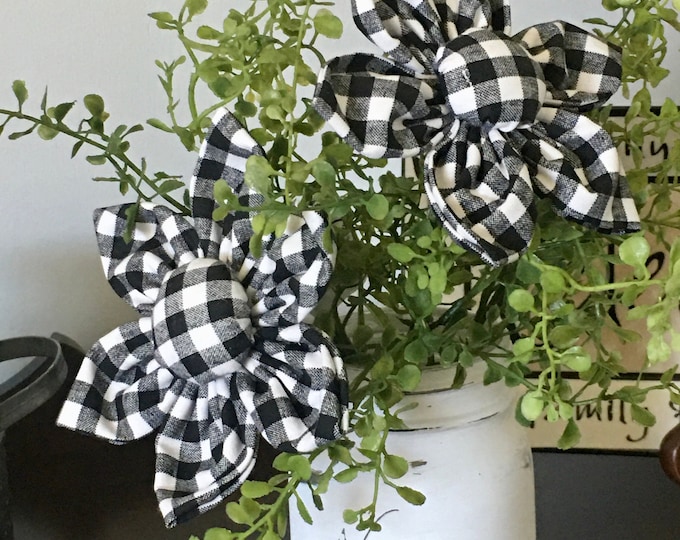 14 or 18 Buffalo Check Print Centerpiece/candle Ring/wreath Natural ...