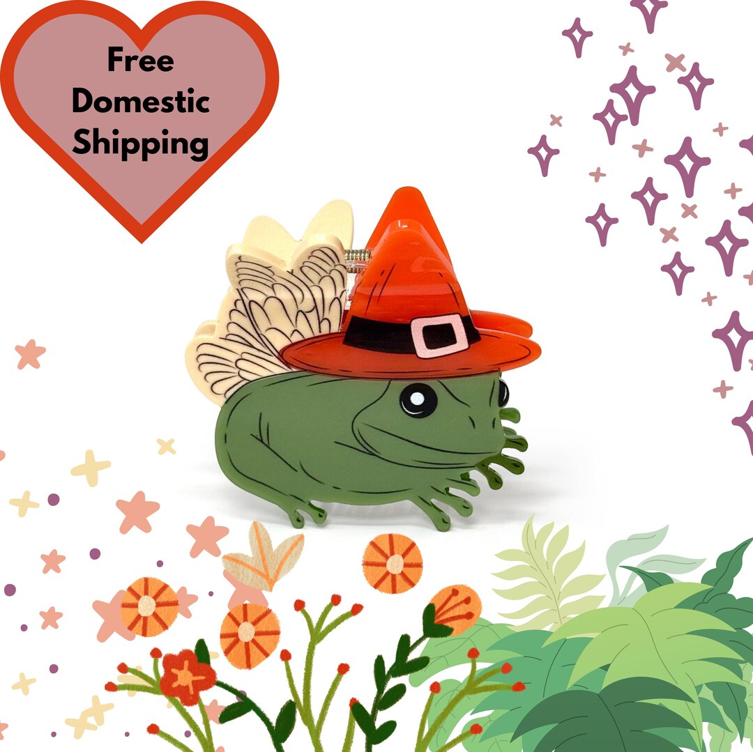 Fairycore Toad Hair Clip Whimsigoth Froggie Hair Claw Clip - Etsy