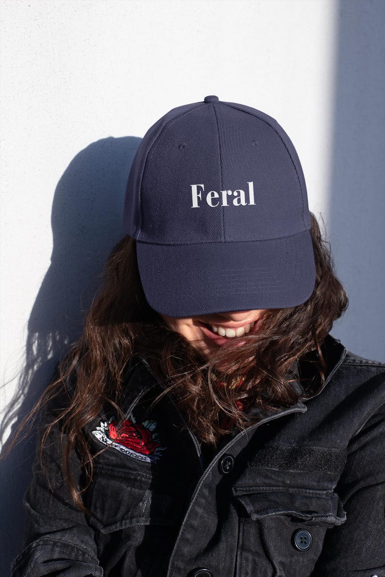 Feral Embroidered Cap, Vintage Cool Hat, Men's Streetwear, Dad Gift ...