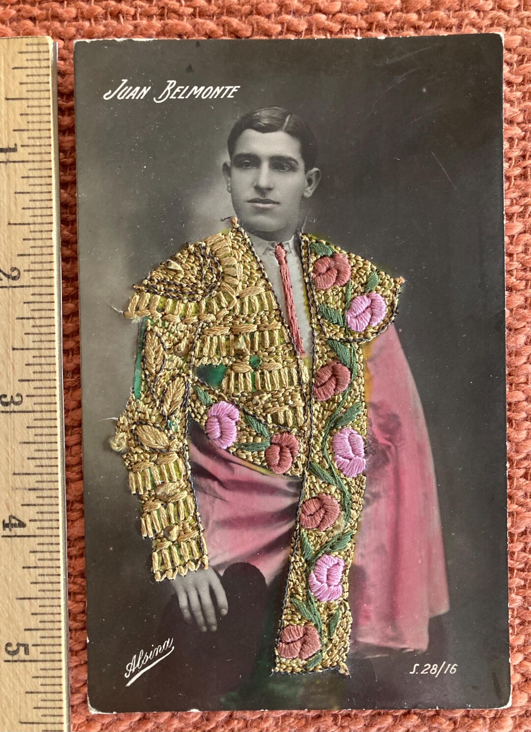 Antique Spanish Matador Torero Juan Belmonte Embroidered Postcard - Etsy