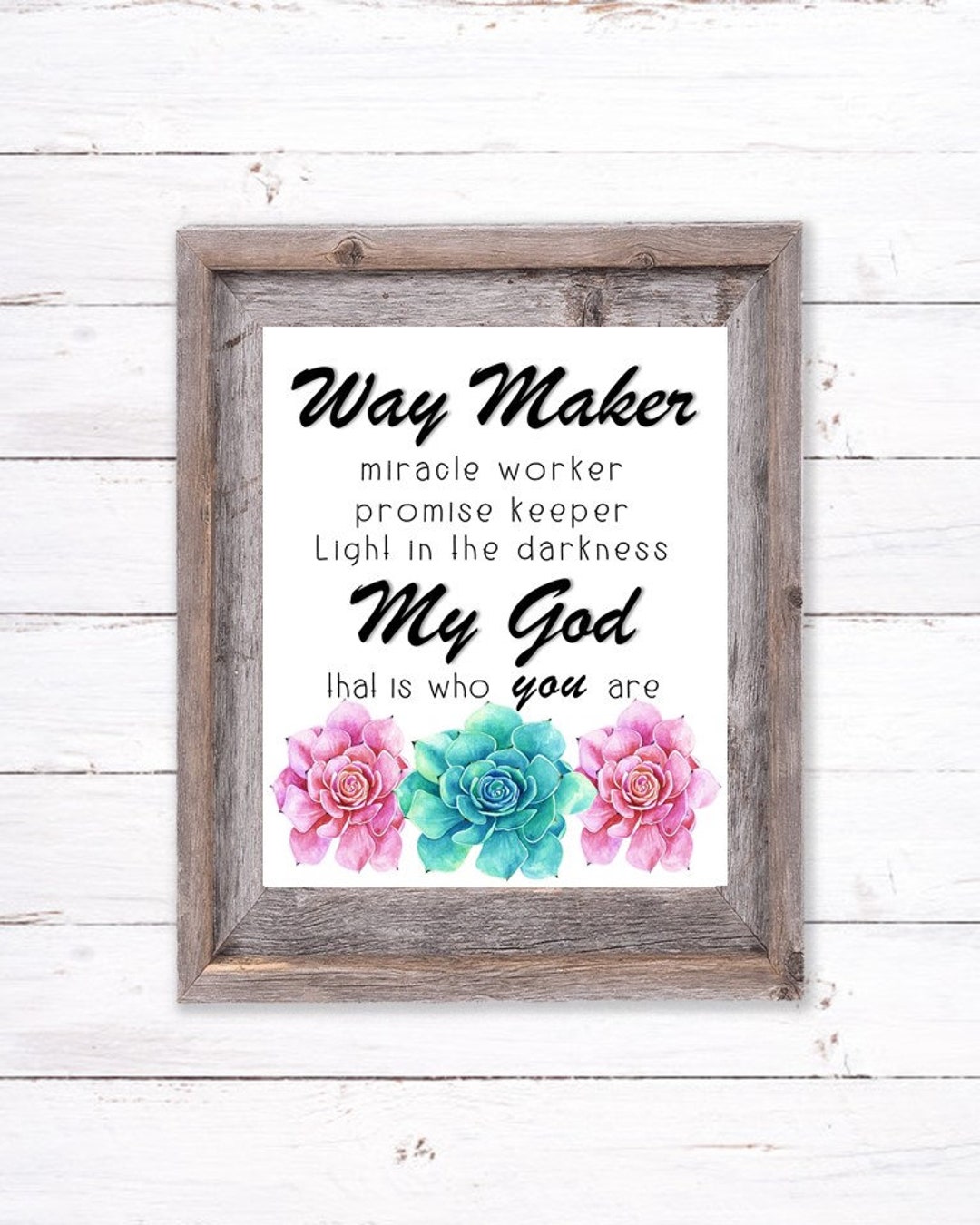WAY MAKER/ Poster/ Wall Decor/ Sign/ Printable/ Christian/ Worship ...