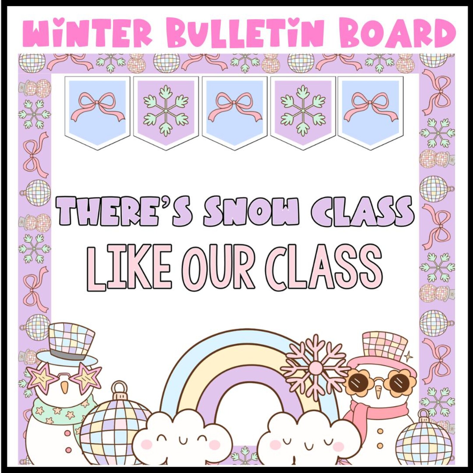 Winter Bulletin Board Kit January Bulletin Board Winter/holiday Theme ...