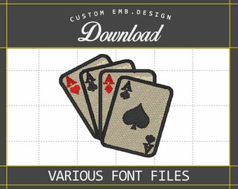 Ace of Spades Machine Embroidery Design in Multiple Formats Instant ...