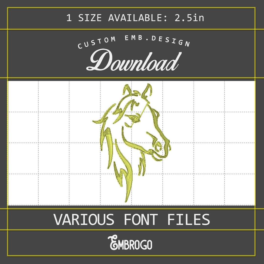 Horse Embroidery Design, Animal Embroidery Designs, Horse Custom ...