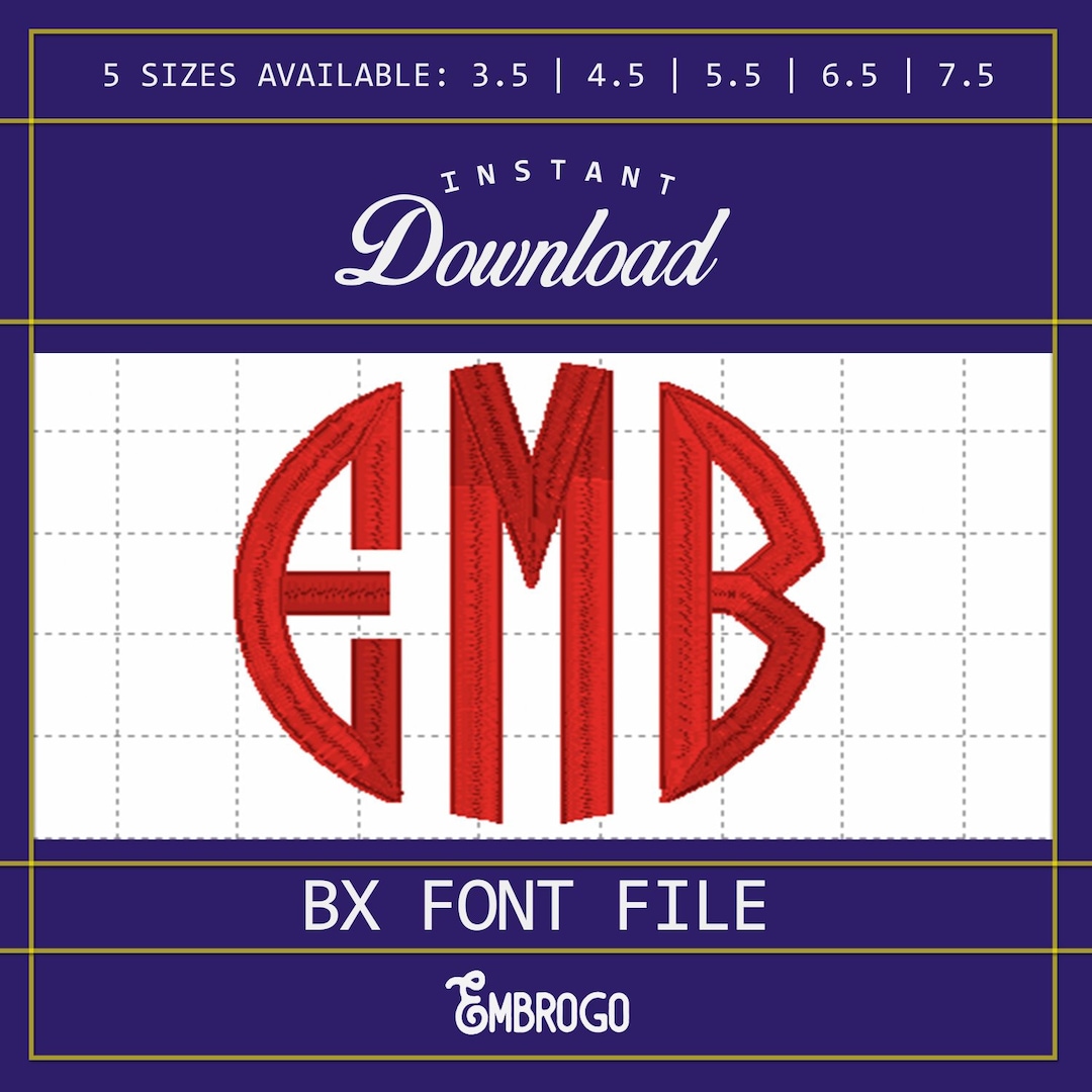 Round Embroidery Monogram Font, Monogram Embroidery Designs, Monogram ...