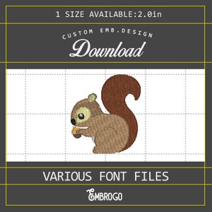 Squirrel Embroidery Design, Squirrel Pattern, Squirrel Nuts Files ...