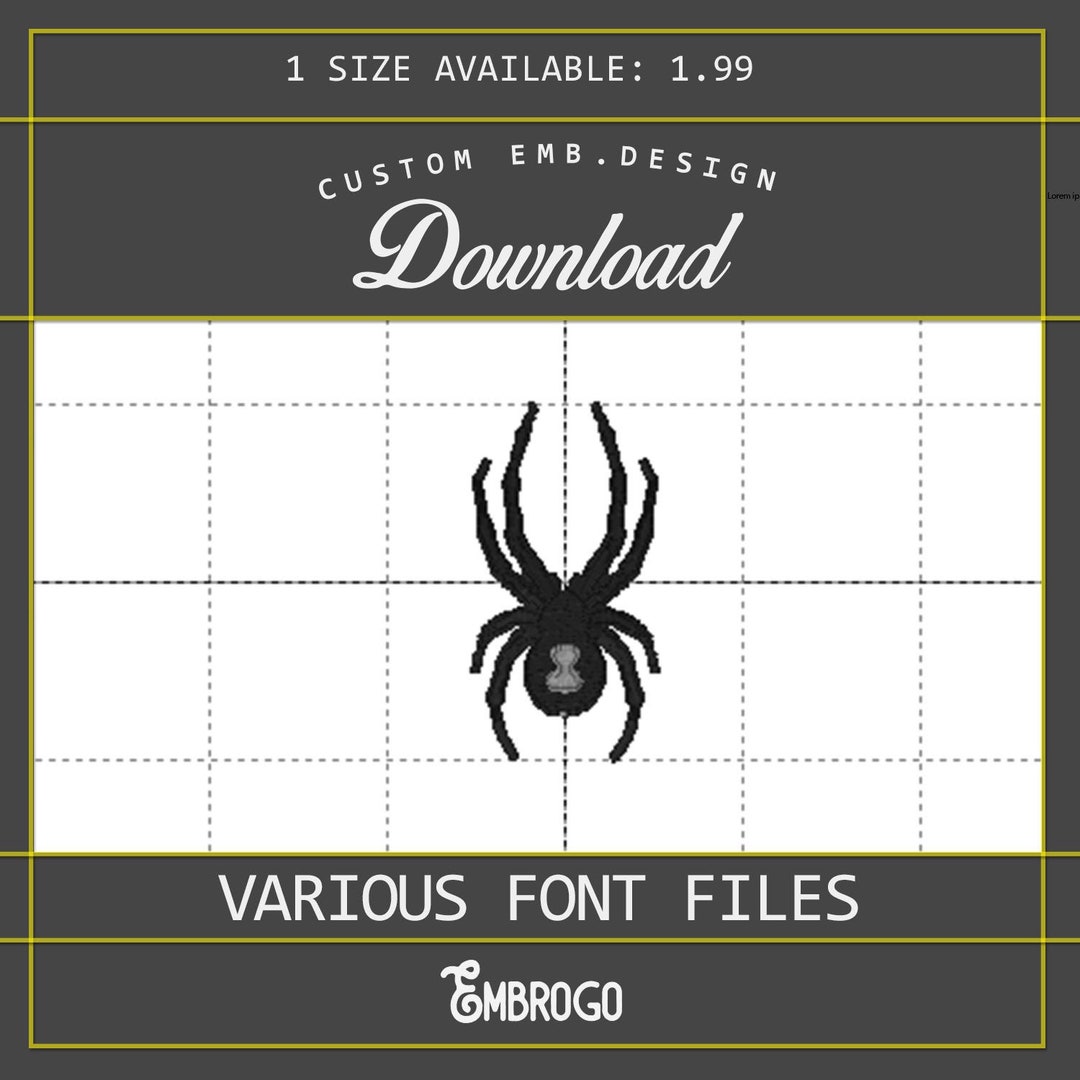 Spider Embroidery Design, Spider Embroidery, Spider Instant Download ...
