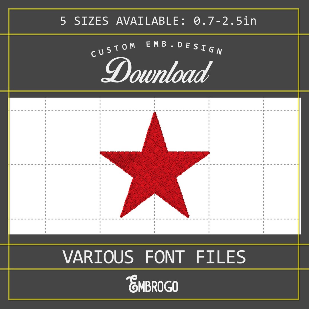 Star Embroidery Design: Shapes Embroidery File (instant Download) - Etsy