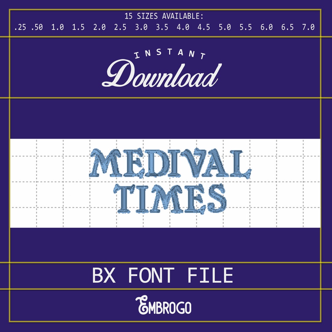 Medieval Times Embroidery Font, Embroidery Designs, Embroidery Alphabet ...