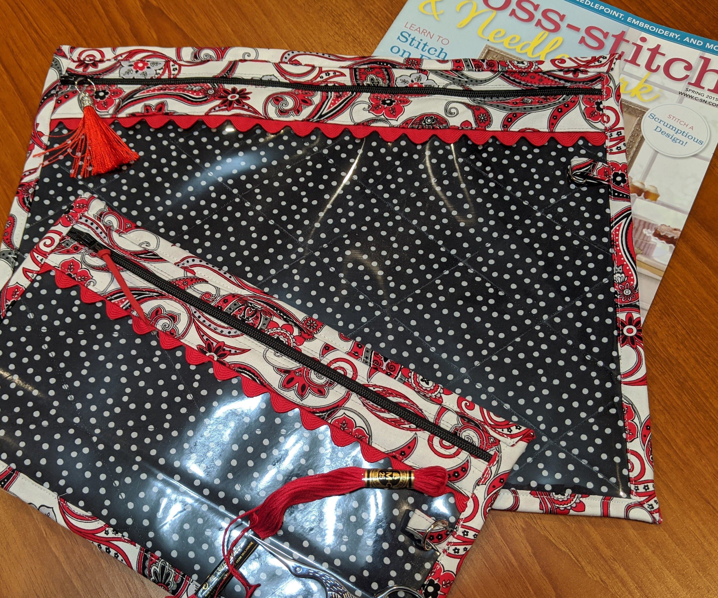 Project Bag Cross Stitch Project Bag Needle Work Vinyl | Etsy