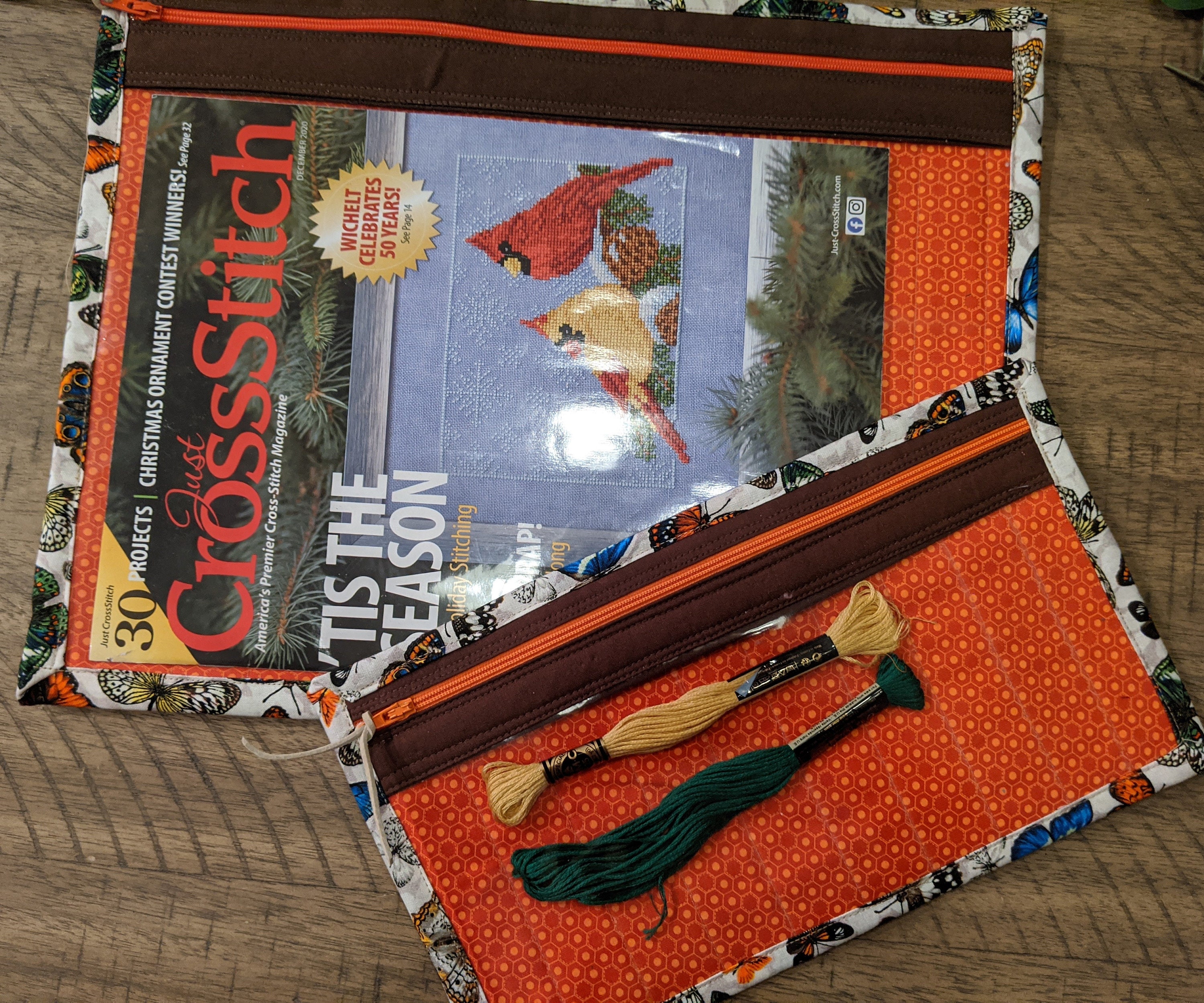 Project Bag Cross Stitch Project Bag Needle Work Vinyl | Etsy