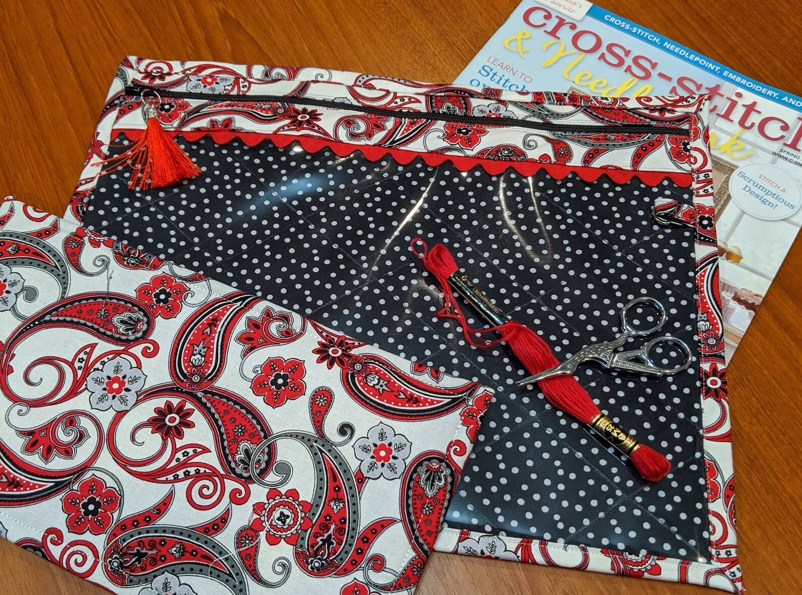 Project Bag Cross Stitch Project Bag Needle Work Vinyl | Etsy