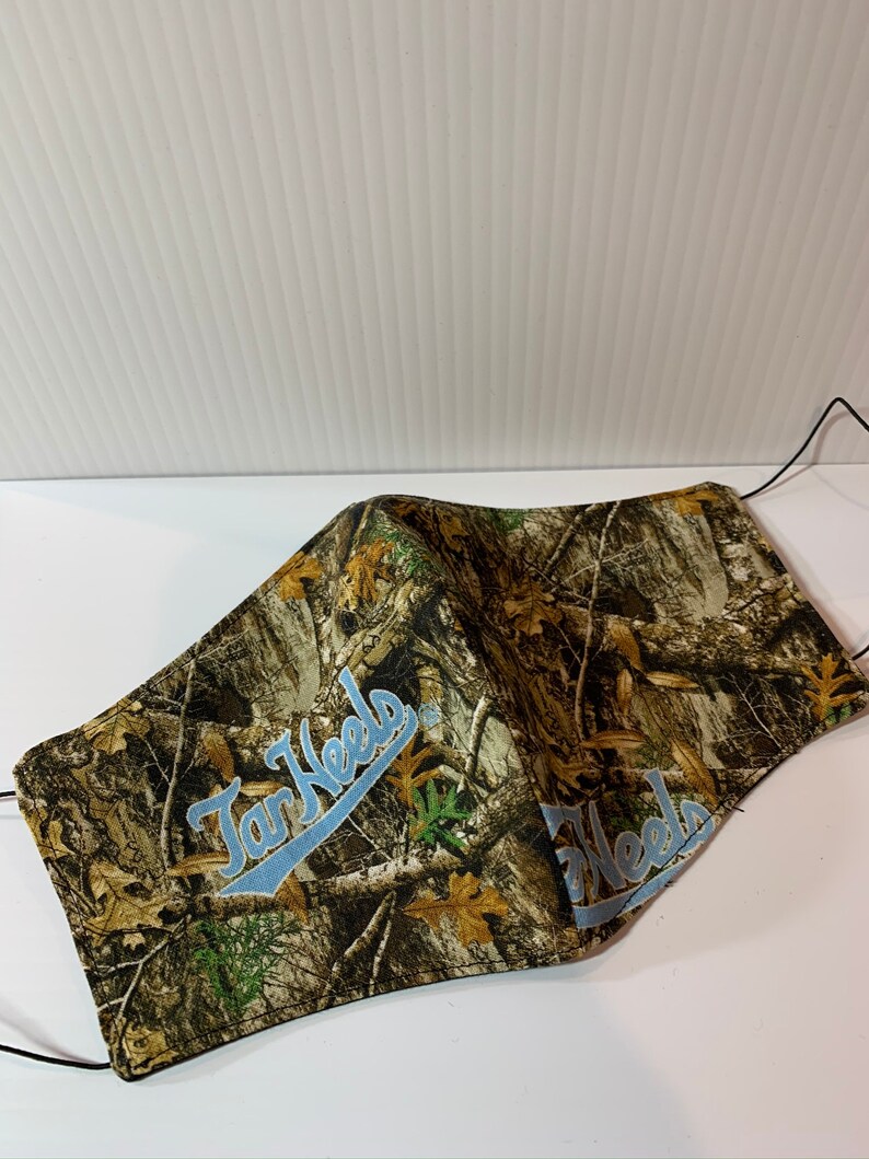 UNC / Tar Heels Camo Reversible Face Mask Adult MP - Etsy