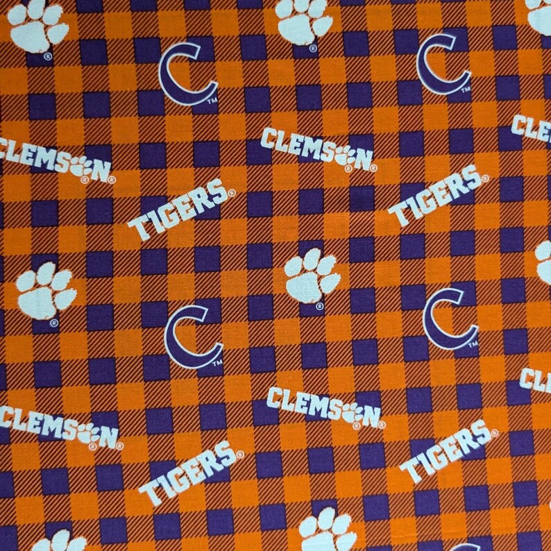 Clemson Tigers - Fabric by the Half Yard for Quilting, Sewing, Crafting ...