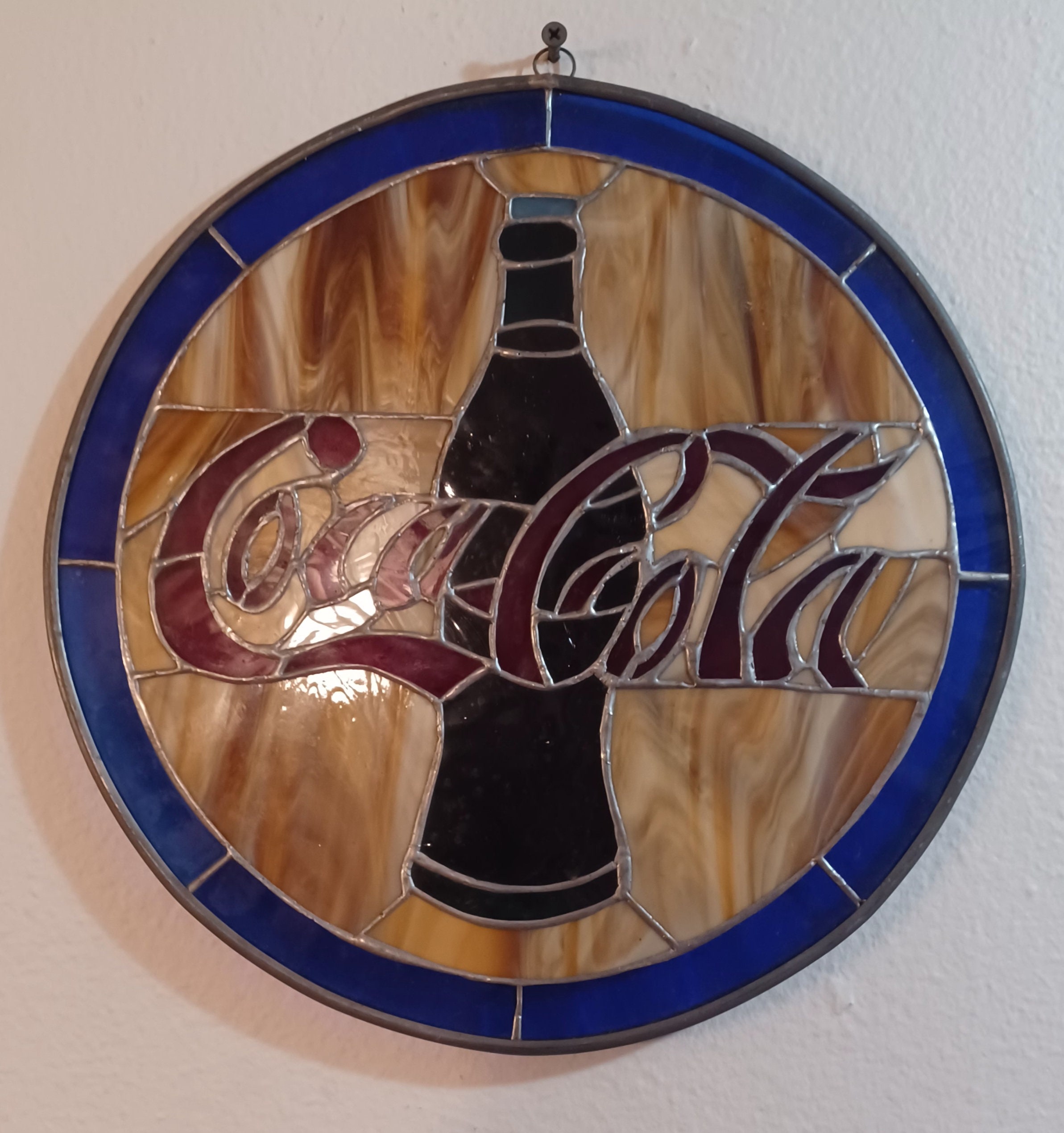 Stained Glass and Lead Coca-cola Window/panel - Etsy