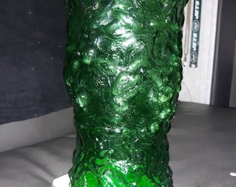 Vintage Green Glass Narco Vase - Etsy