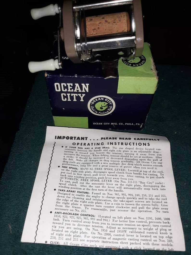 New Ocean City No. 1581 Baitcasting Reel - Etsy New Ocean City No. 1581 Baitcasting Reel - Etsy