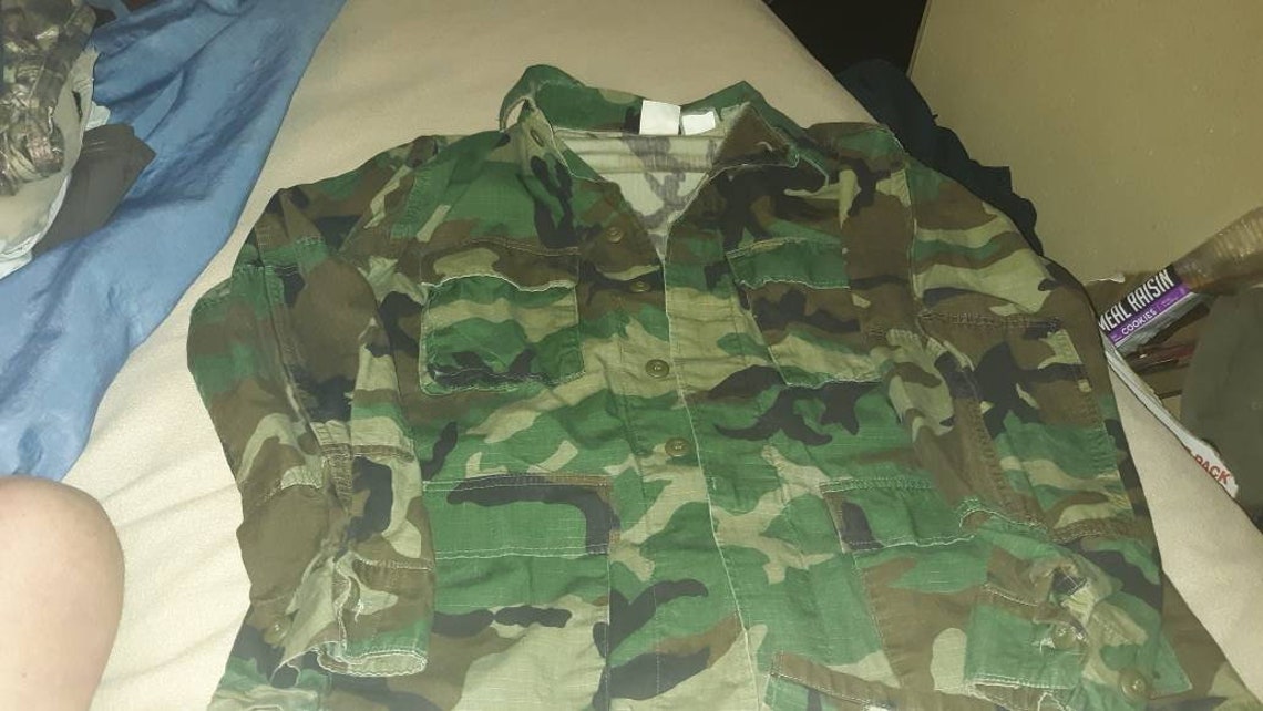 Camoflage Fatigue/field Jacket - Etsy