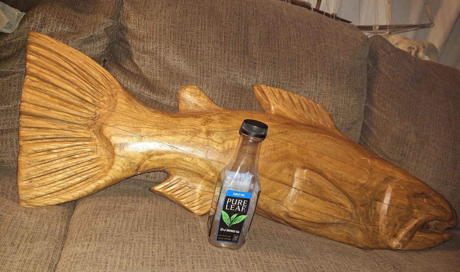 Large Hand-carved Wooden Fish - Etsy