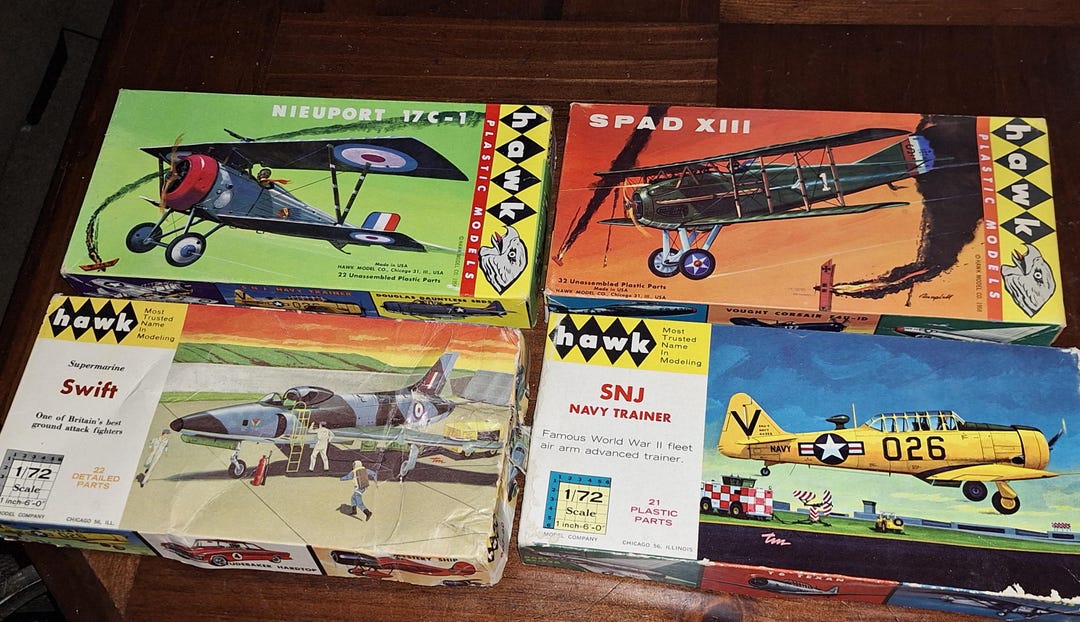 1958 Hawk Airplane Model Kits Lot of 4 - Etsy