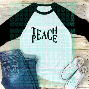 Teach Peace SVG File, Instant Download for Cricut or Silhouette, PNG ...