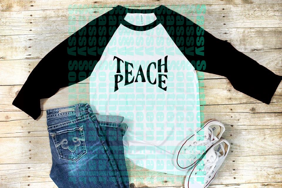 Teach Peace SVG File Instant Download for Cricut or - Etsy
