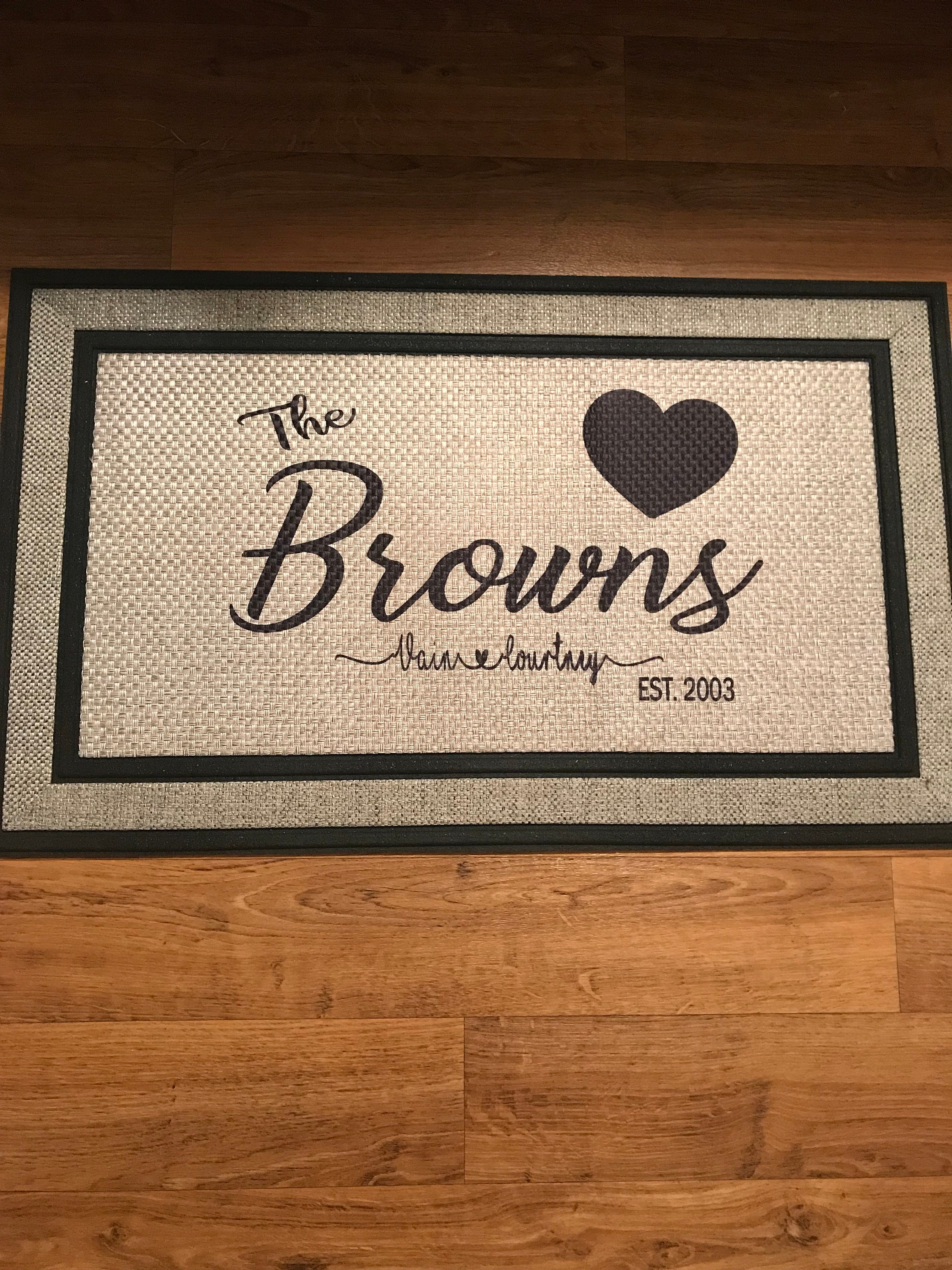 Custom Door Mat Personalized Doormat Name and Established - Etsy