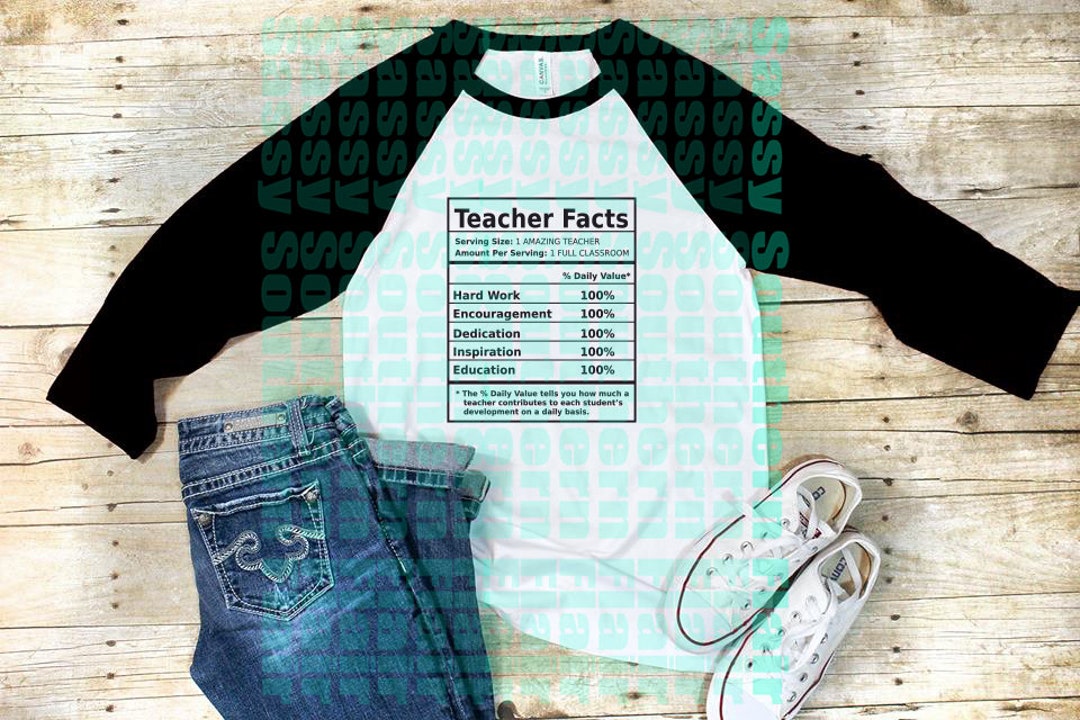 Teacher Facts Nutrition Label - Etsy