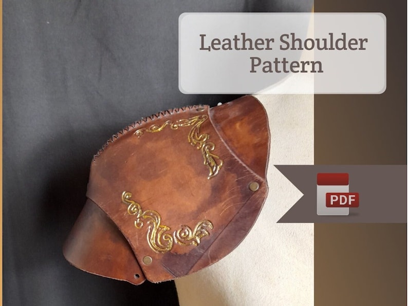 LARP Shoulder Armor Pattern Digital Download Leather Pattern Leather ...