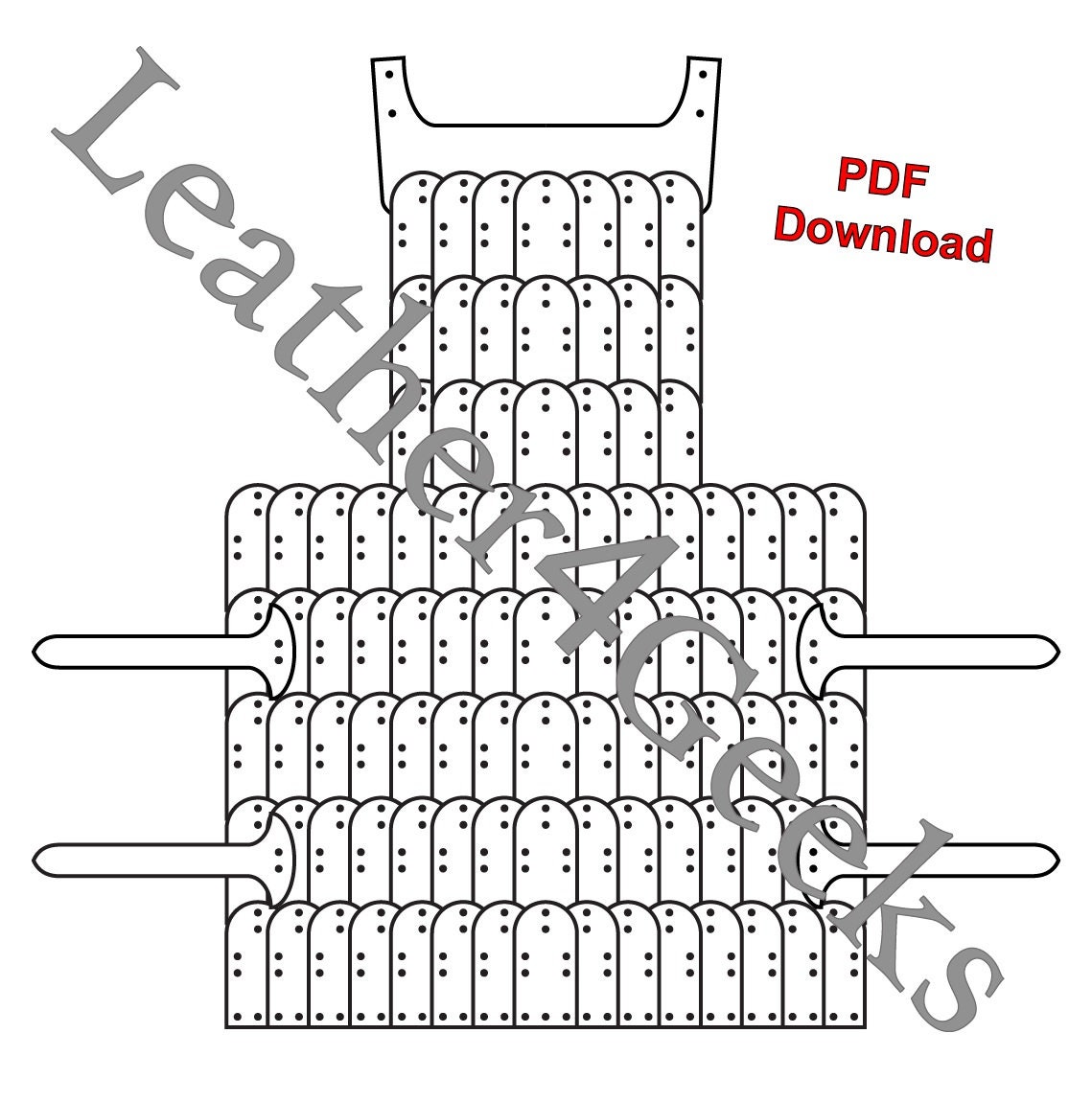 Viking Lamellar Armor Pattern Leather Tutorial DIY - Etsy