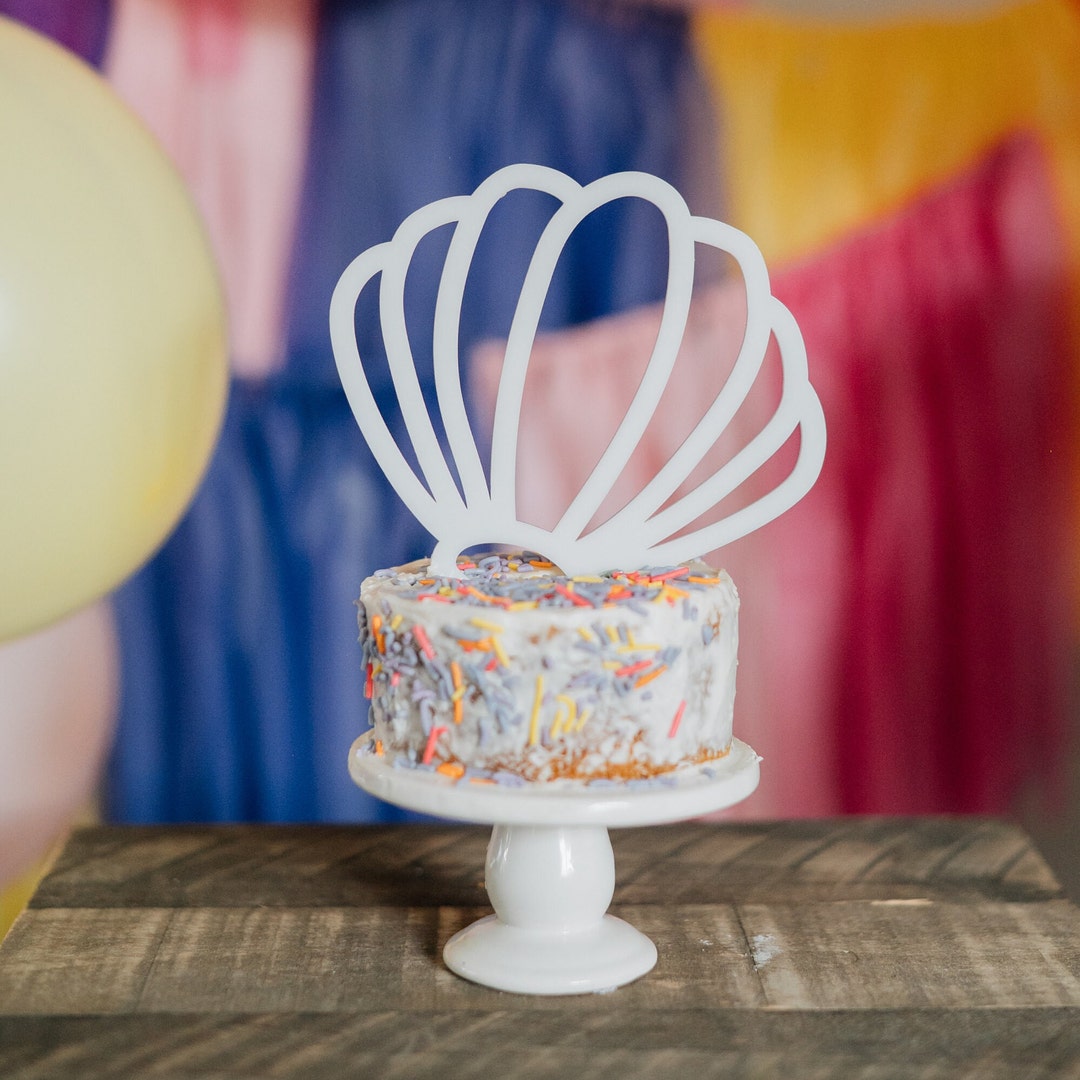 Sea Shell Cake Topper | Ocean Themed Birthday Party | Under the Sea - Etsy