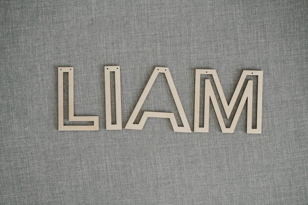 Custom Stencil Style Wood Letters 4 Inch | Reusable Decor | Birthday ...