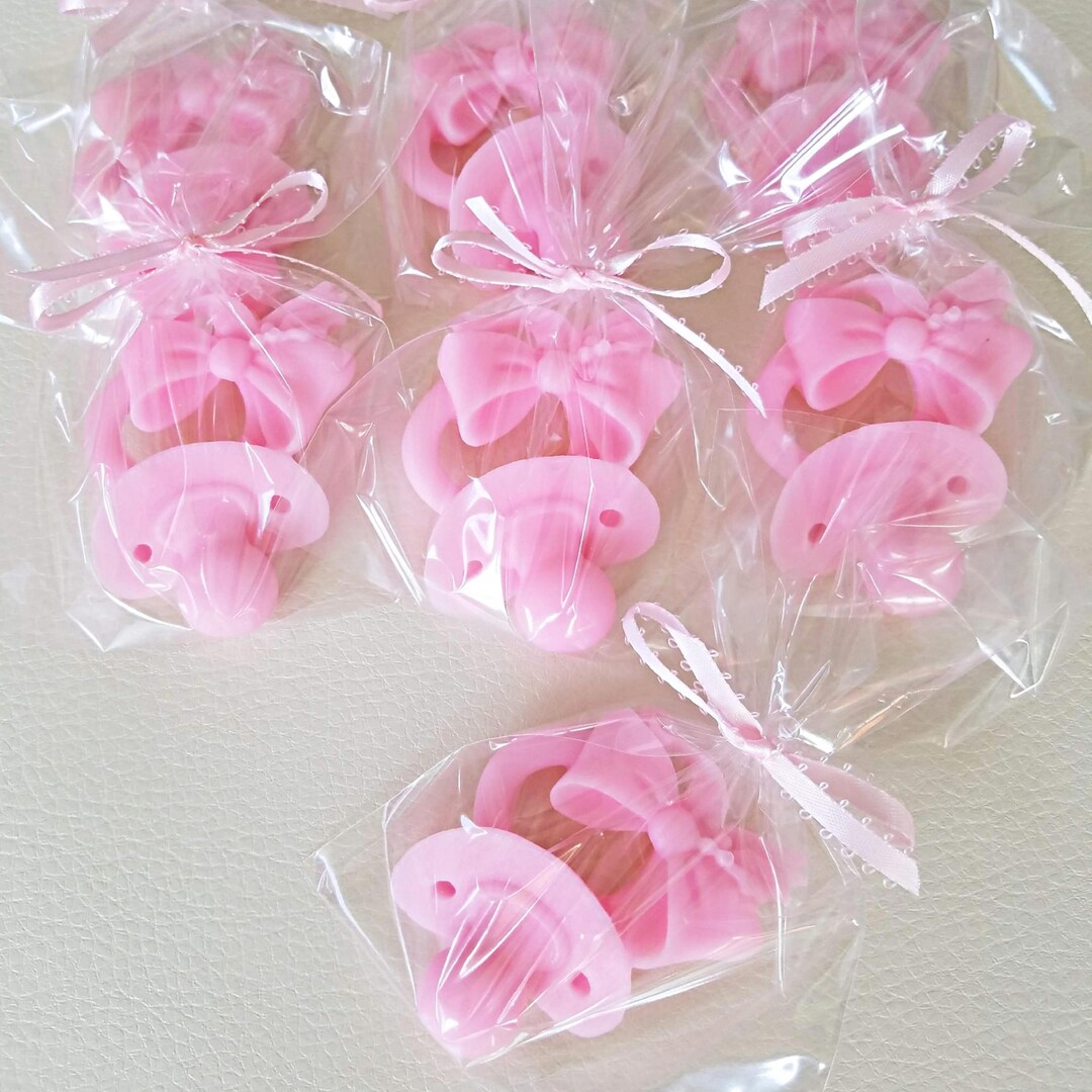 Set of 60 Pacifier Soap Favors, Baby Shower Favors Soaps, Girl Baby ...