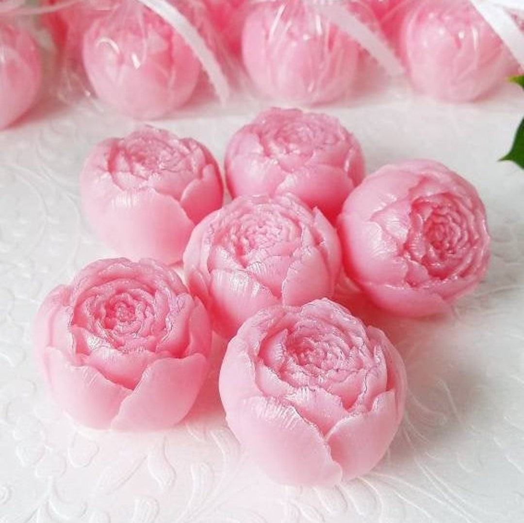 10 Pink Peony Soaps, Perfect Little Peonies, Peony Flower, Wedding ...