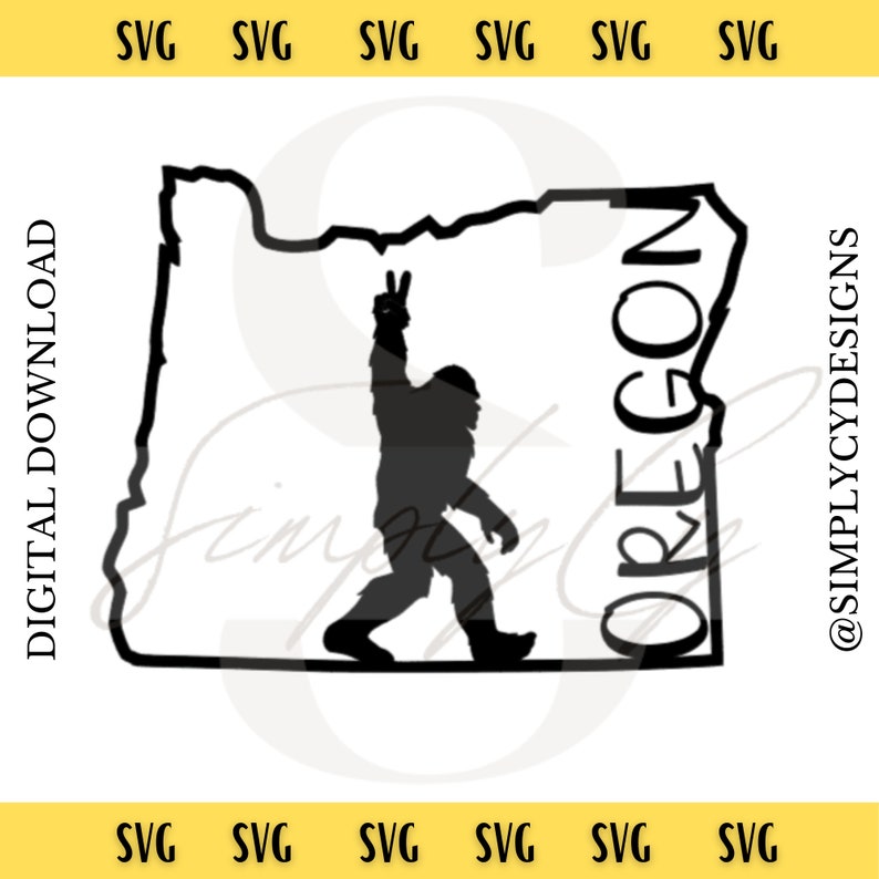 Oregon Yeti SVG Oregon SVG Yeti Decal Bigfoot Decal Oregon - Etsy