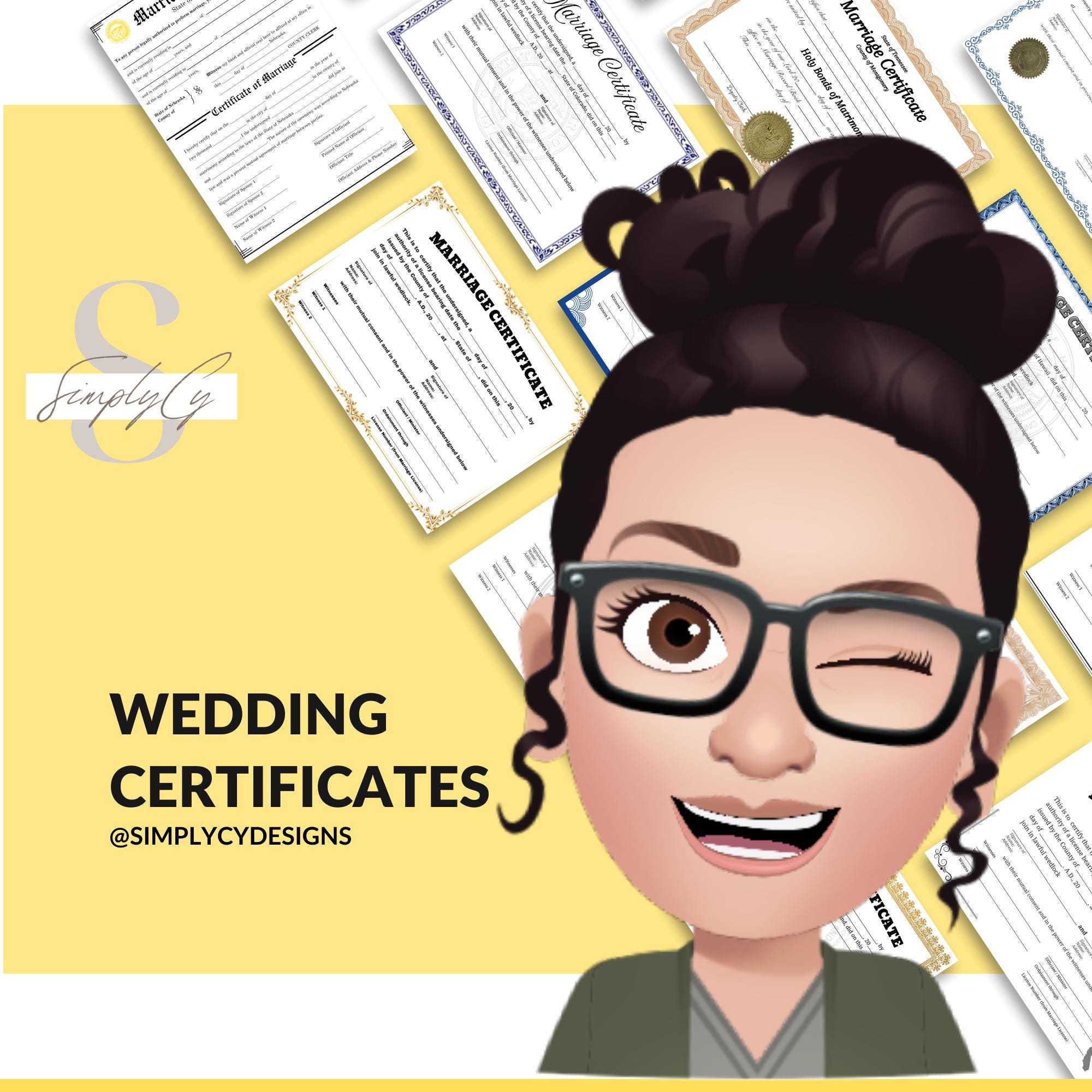 Utah Commemorative Marriage Certificate, Digital Download, Utah Wedding ...