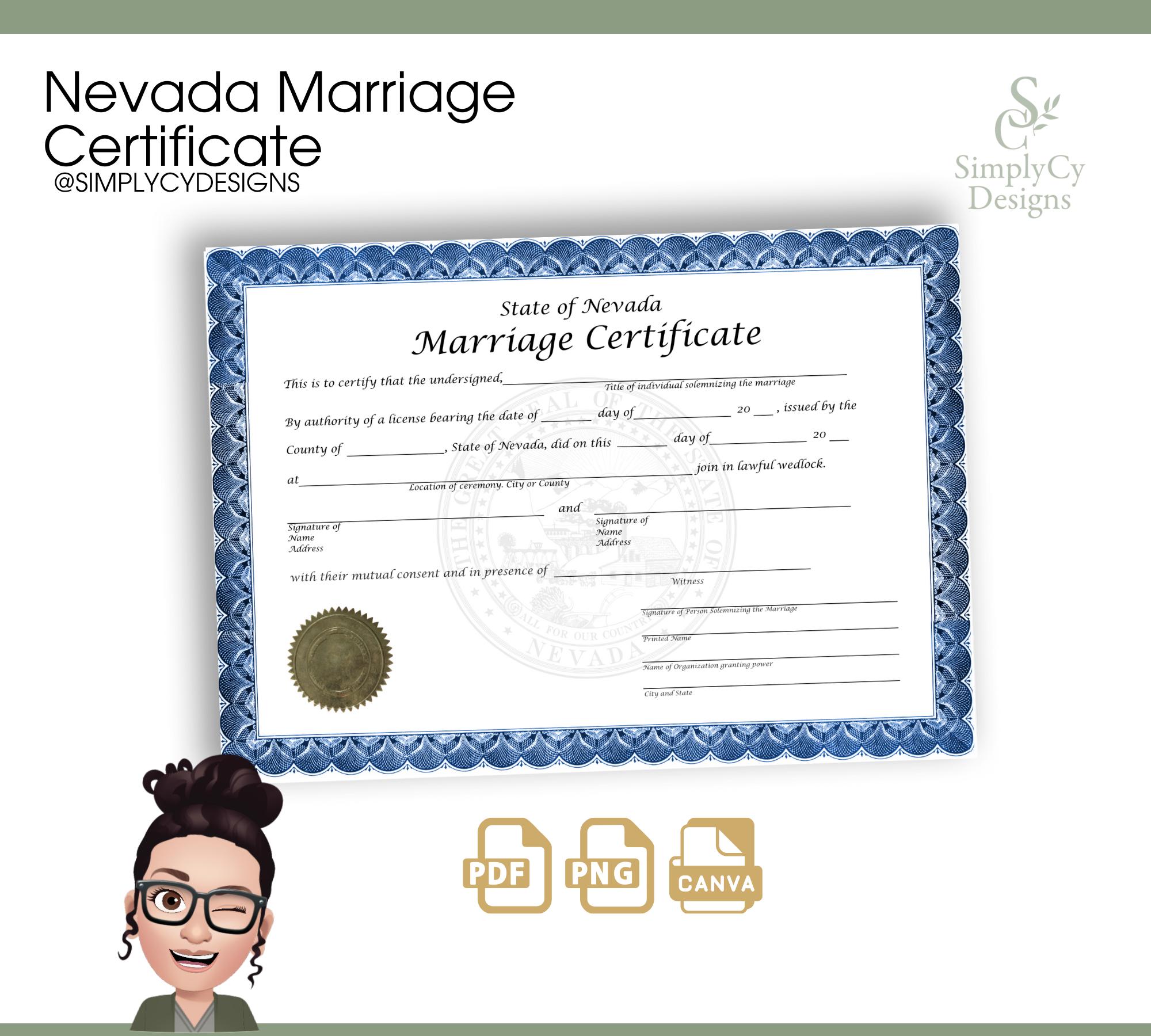 Modelo De Certificado De Matrimonio