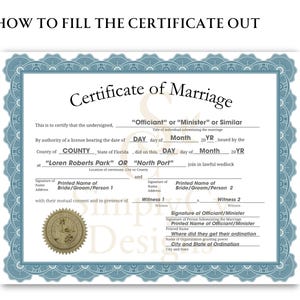 Utah Marriage License, Digital Download, Utah Wedding Certificate ...