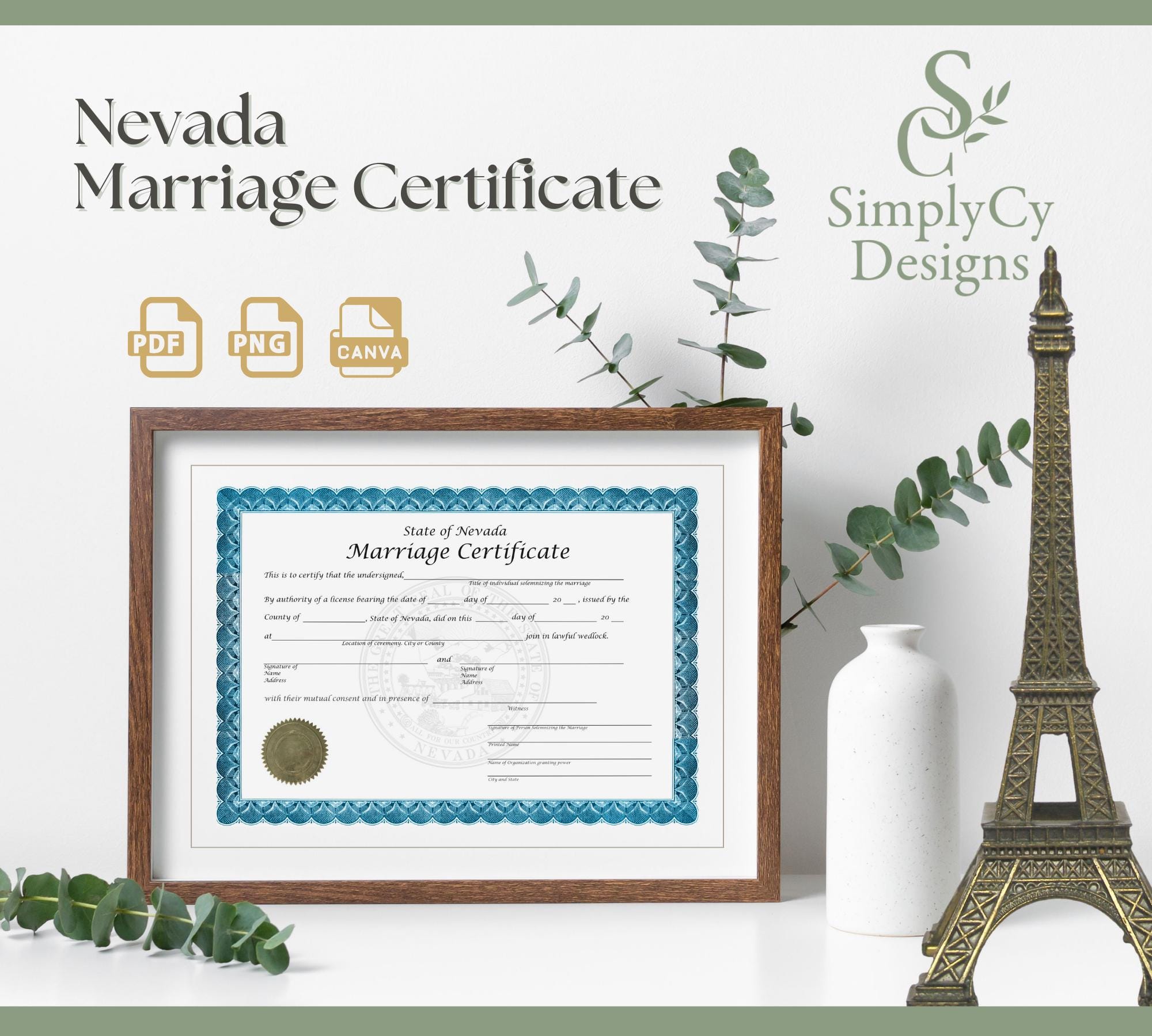 Virginia Certified Marriage Certificate