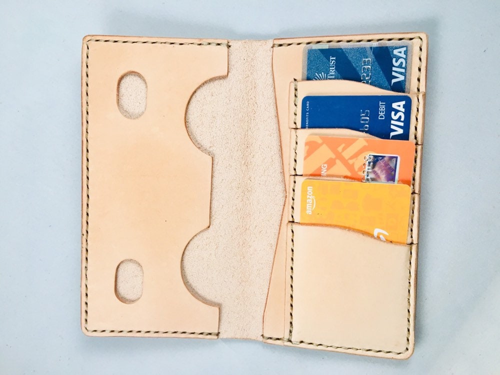 Handmade Leather Wallet | Vegetable Tanned Leather | Natural Veg Tan ...