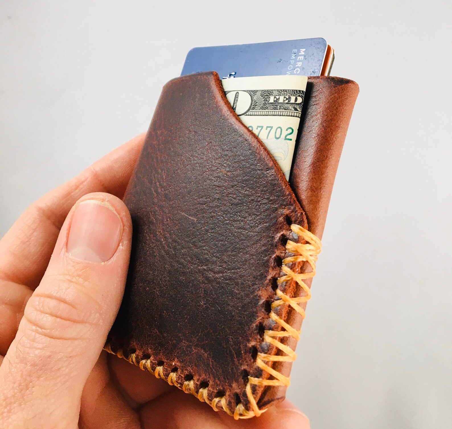 Full Grain Leather Wallet Carefully Hand Made Vertical - Etsy