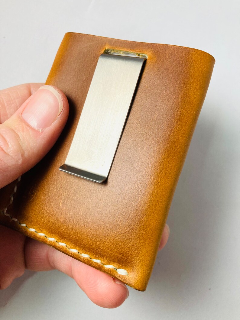 Horween Chromexcel Money Clip Leather Wallet Hand Made - Etsy