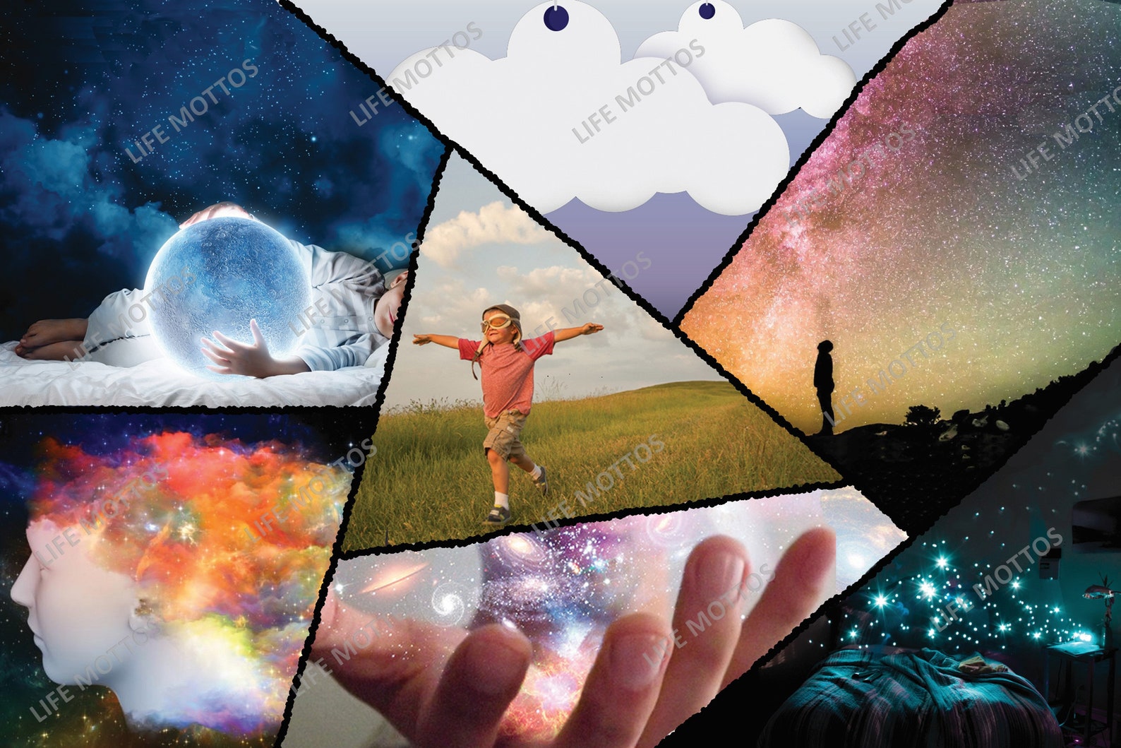 DREAM collage art print Digital Download Nursery art Baby | Etsy