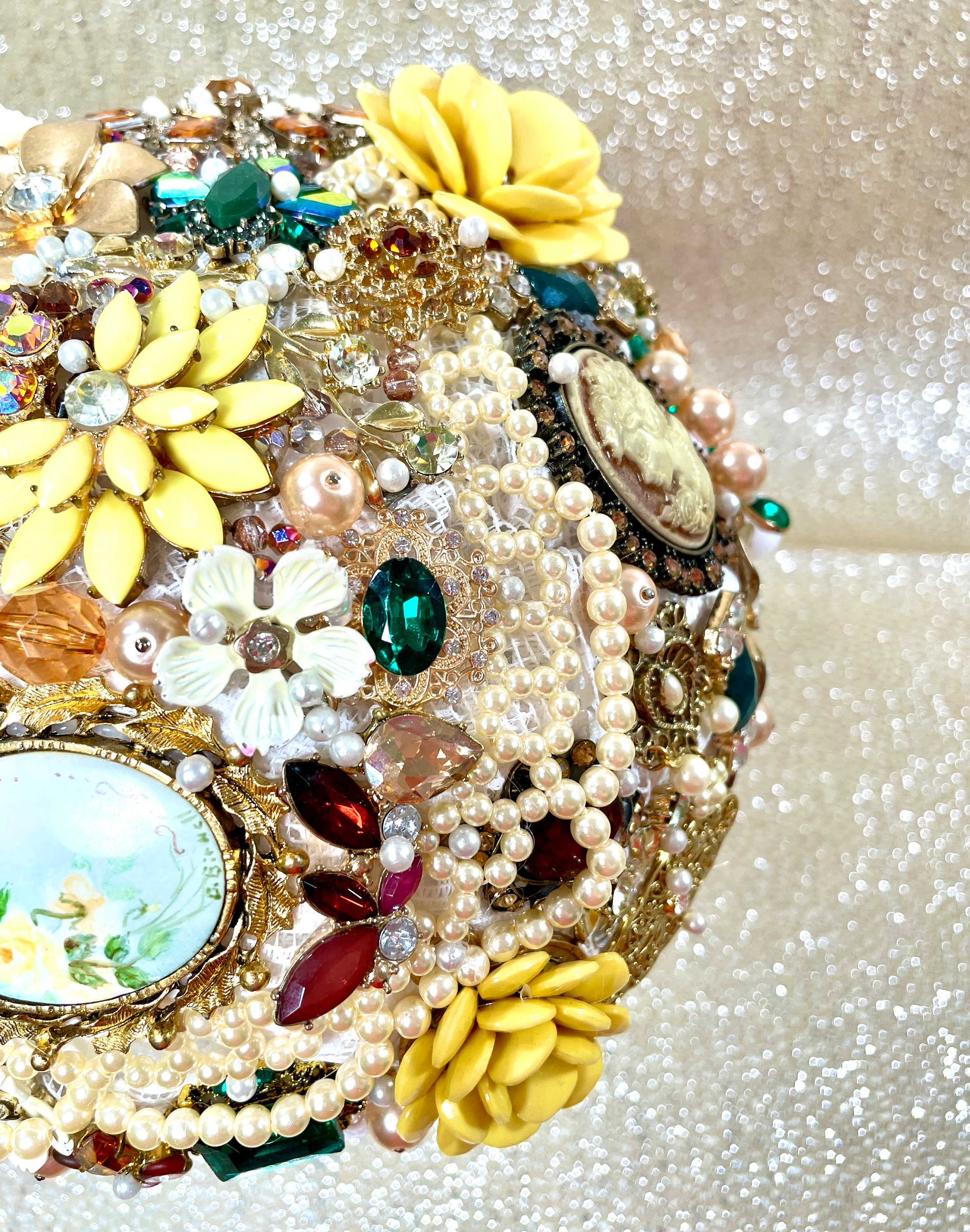 Jeweled Brooch Bouquet ‘old Fashioned’ Vintage Wedding Bridal Bouquet ...