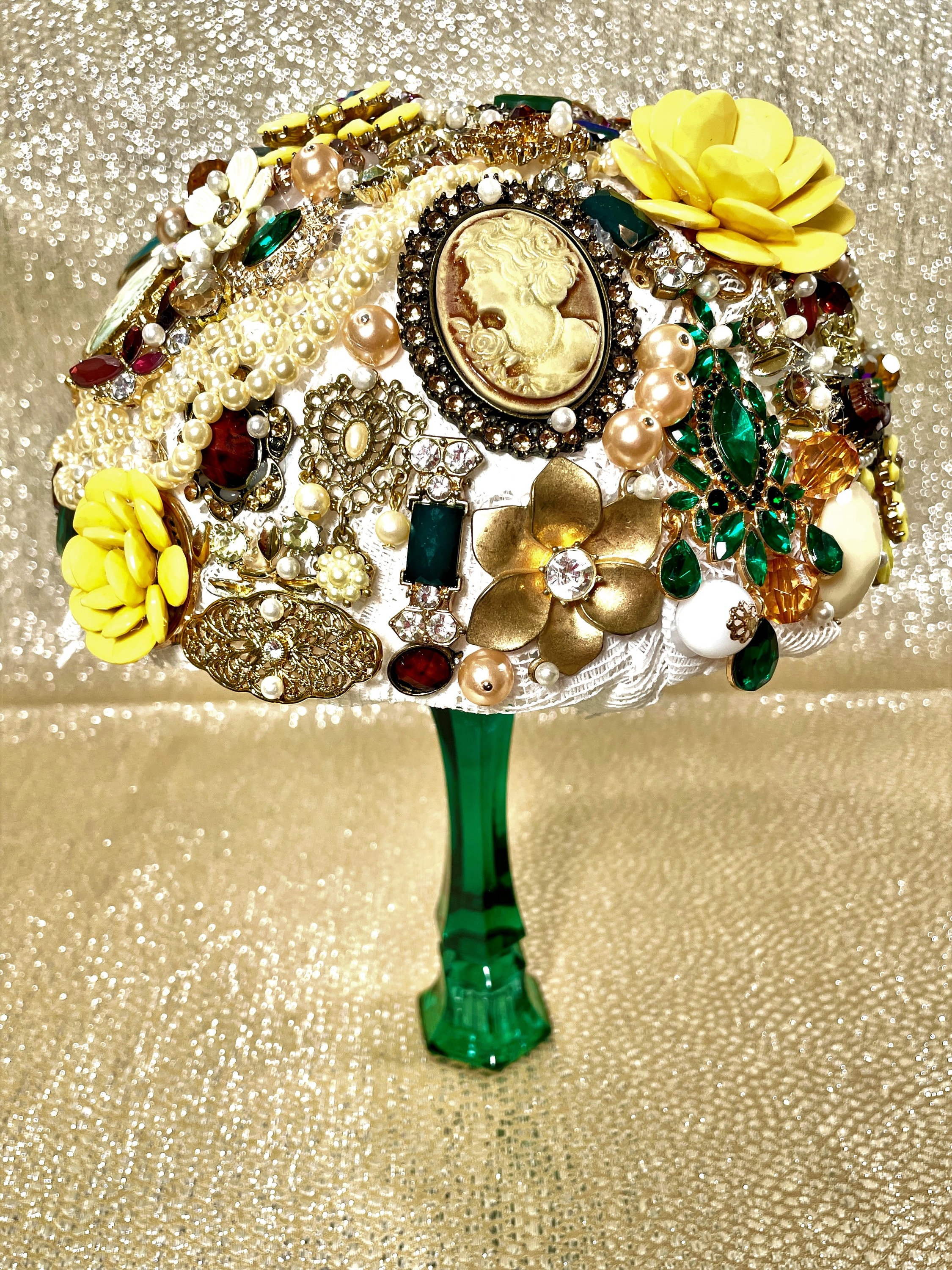 Jeweled Brooch Bouquet ‘old Fashioned’ Vintage Wedding Bridal Bouquet ...